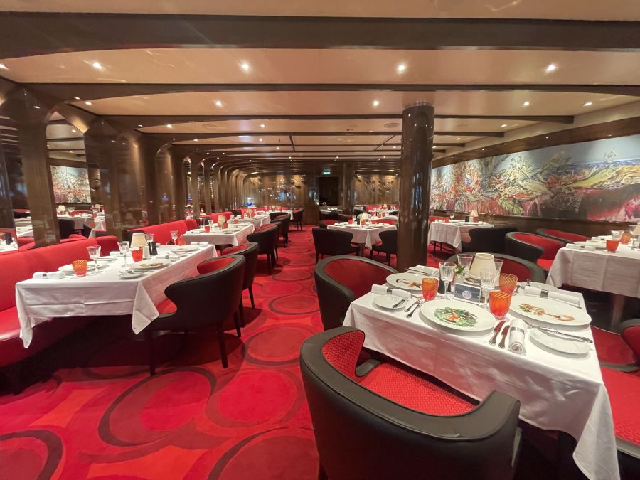 Fotoreportage cruiseschip Rotterdam: Restaurants en eetgelegenheden
